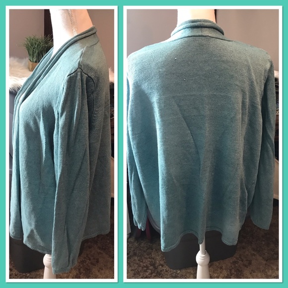 Talbots | Sweaters | Talbots Seafoam Green Open Linen Cardigan | Poshmark